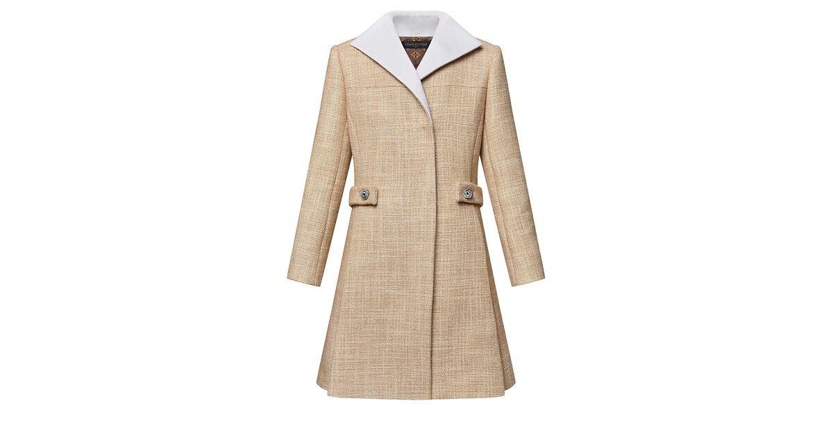 Graphic Collar Belted Tweed Coat - Ready-to-Wear | LOUIS VUITTON