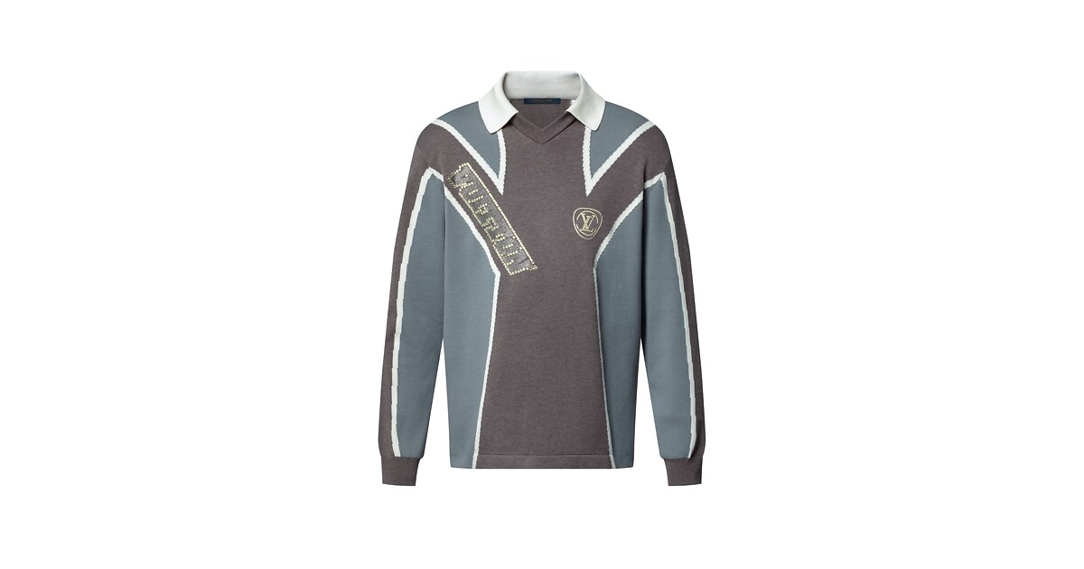 Long-Sleeved Cotton Intarsia Soccer Top - Ready-to-Wear | LOUIS VUITTON