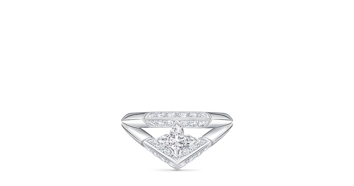LV Diamonds Pavé Double Ring, LV Monogram Star cut - Categories | LOUIS ...