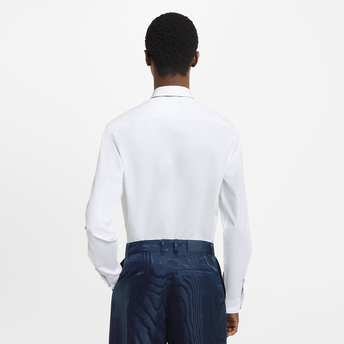 Embossed Signature Long-Sleeved Cotton Shirt - Ready-to-Wear | LOUIS ...