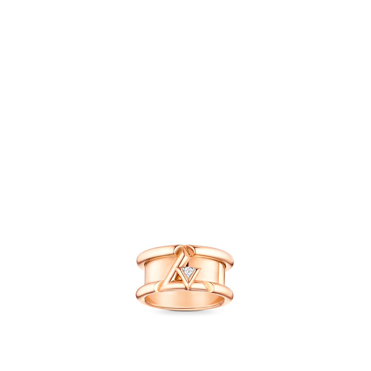 LV Volt One Band Ring, Pink Gold And Diamond - Categories | LOUIS VUITTON
