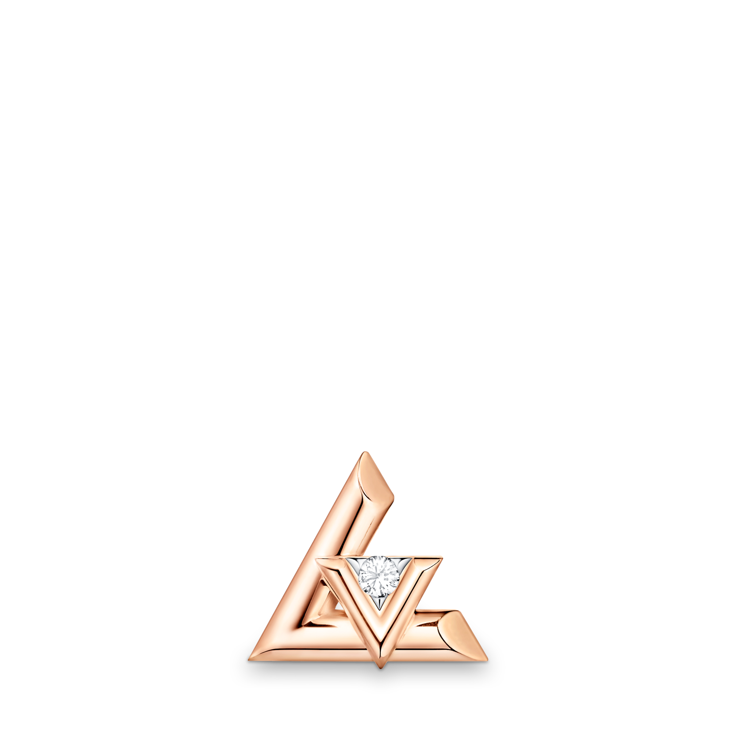 LV Volt One Stud, Pink Gold And Diamond - Per Unit - Categories | LOUIS ...