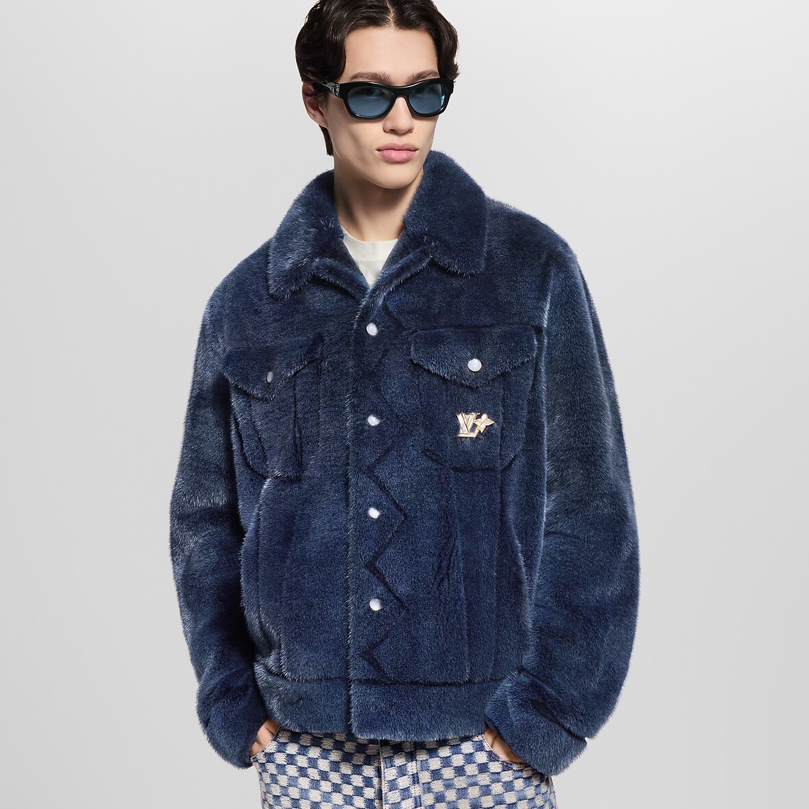 Mink Denim Trucker Jacket - Ready-to-Wear | LOUIS VUITTON