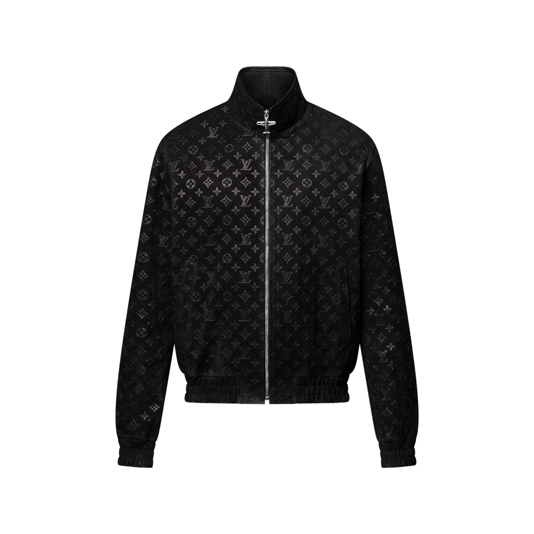 Monogram Debossed Suede Tracksuit Jacket - Ready-to-Wear | LOUIS VUITTON