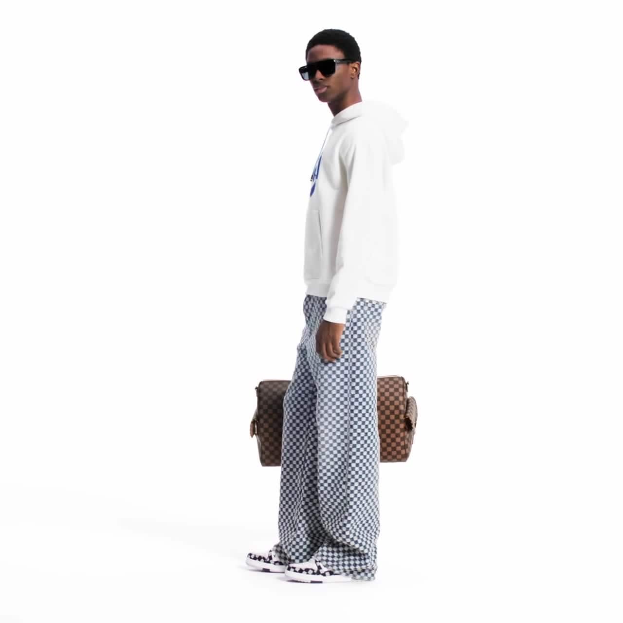 Damier Wide-Leg Jeans - Ready-to-Wear | LOUIS VUITTON